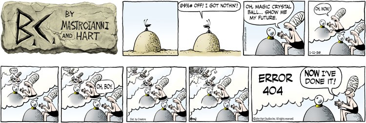 Daily Comics: B.C. by Mastroianni and Hart | Light Wave